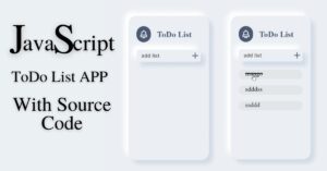 Todo List In JavaScript Project | Todo List HTML CSS & JavaScript With ...