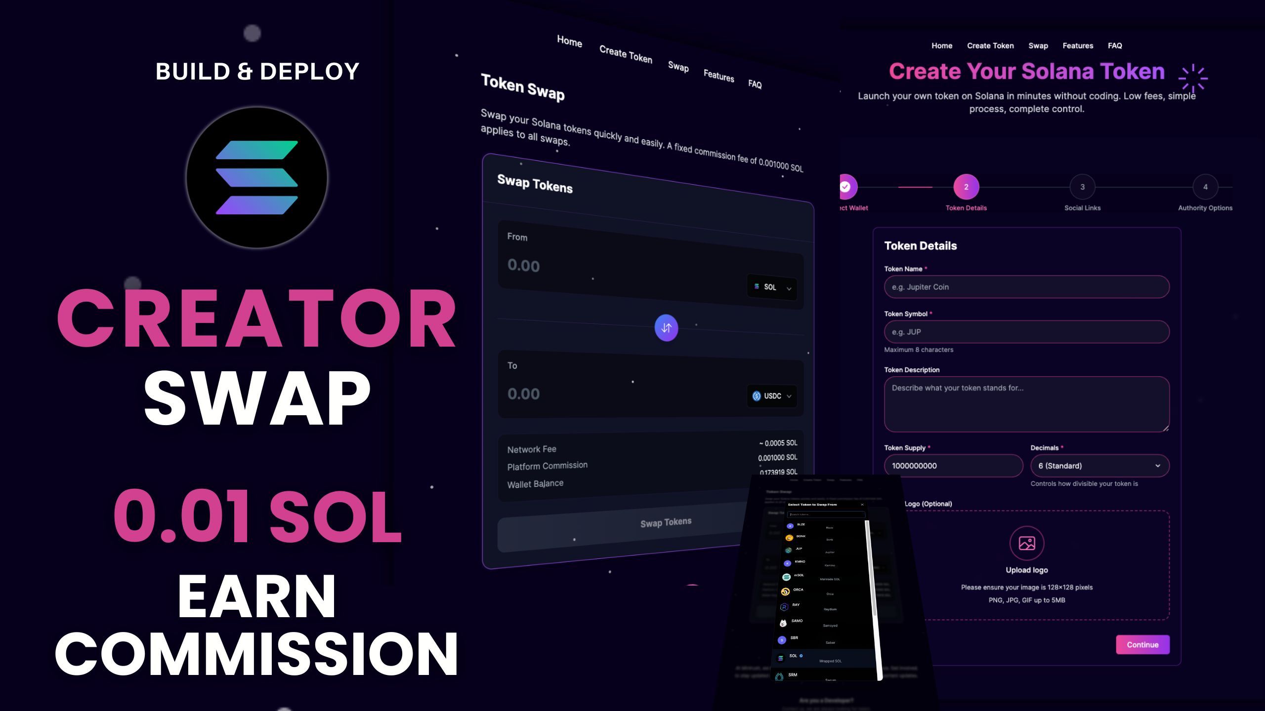 GitHub - daulathussain/Solana-Token-Creator-Swap-Earn-Commission-DApp-Starter-File
